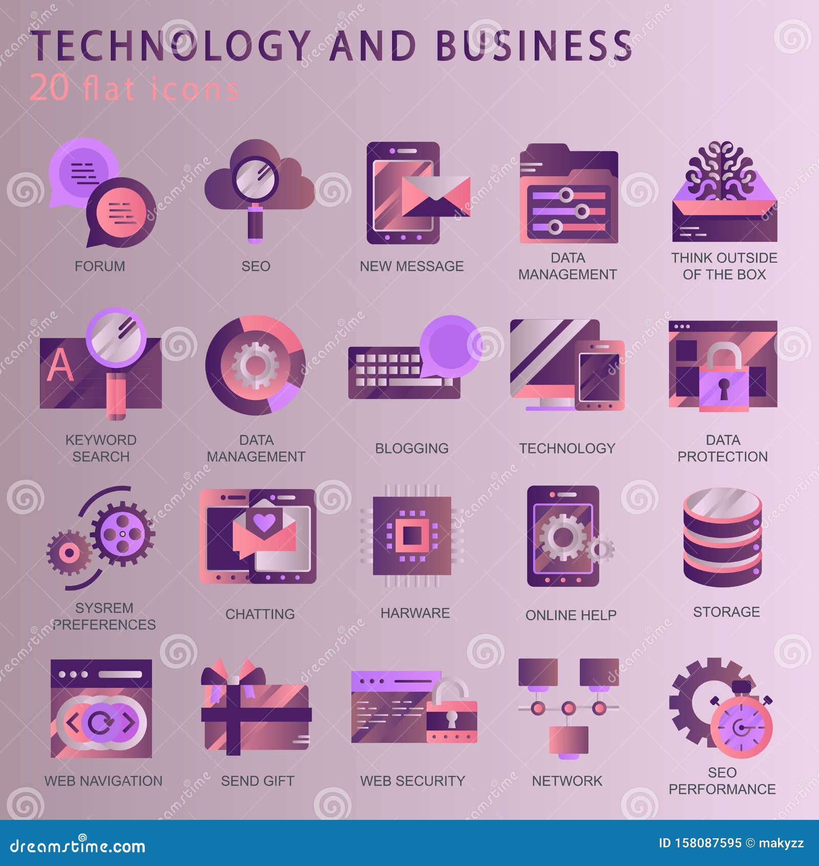 Set Vector Icons with Elements for Mobile Concepts and Web Apps Stock ...