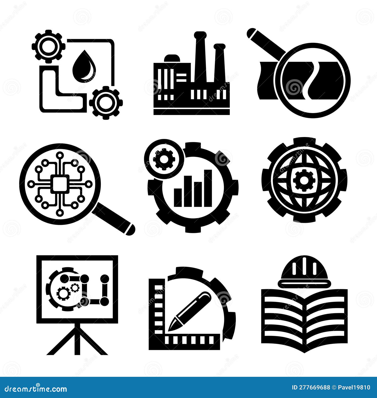 A Set of Vector Icons from the Field of Construction, Industry and ...