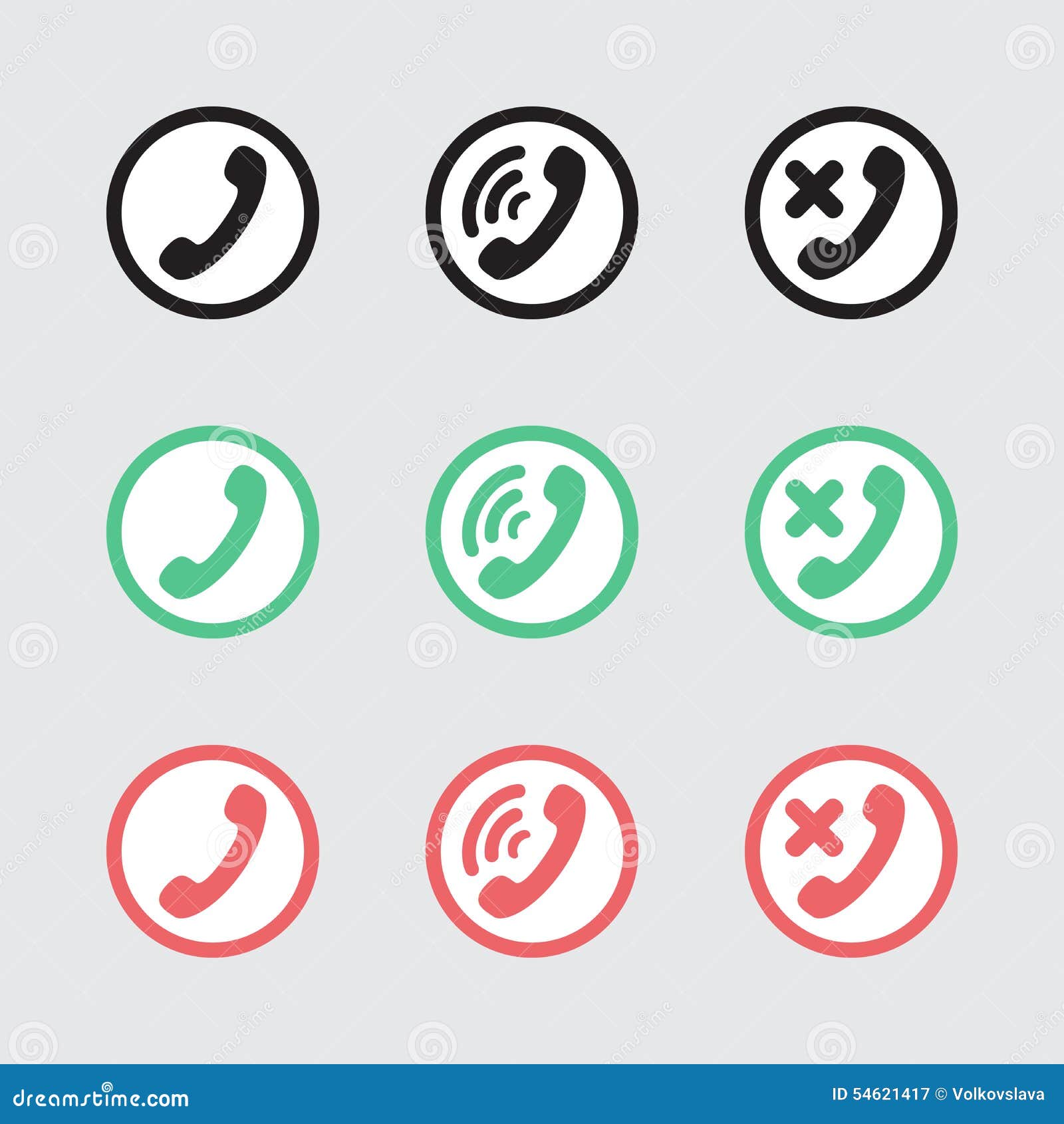 Set of Vector Icons Telephony Stock Vector - Illustration of message ...