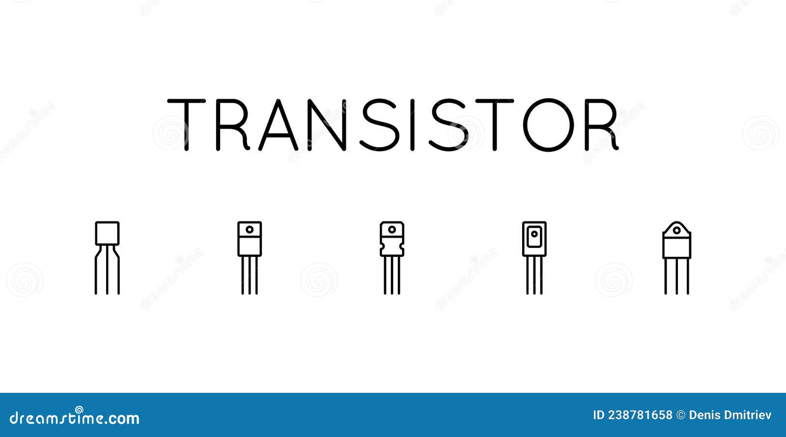 Set of Vector Icons on Topic of Semiconductor Electronics. Presented ...