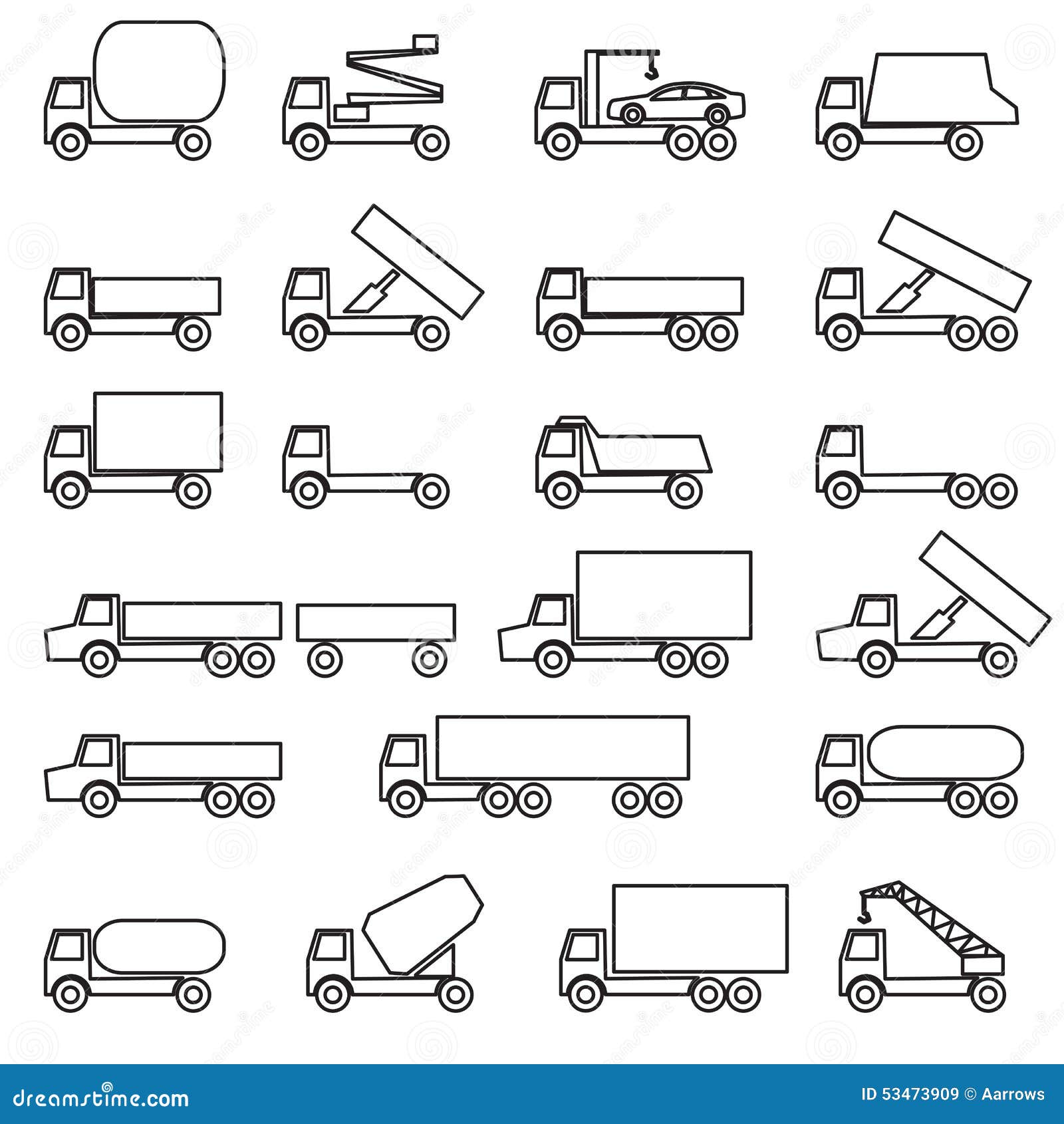 Transportation Symbols Vector Illustration | CartoonDealer.com #8192034
