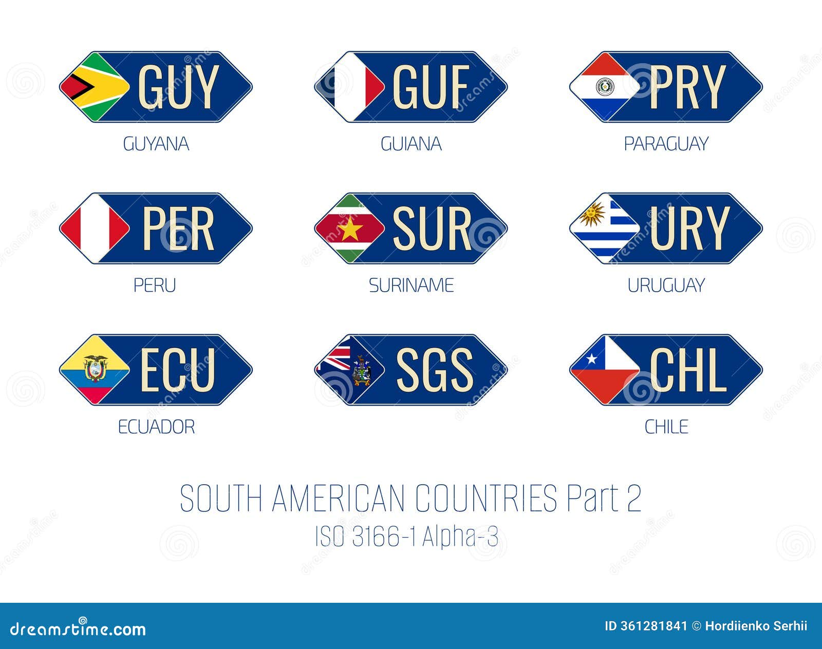 Set of Vector Illustrations of ISO 3166 1 Alpha 3 and Flags of NORTH ...