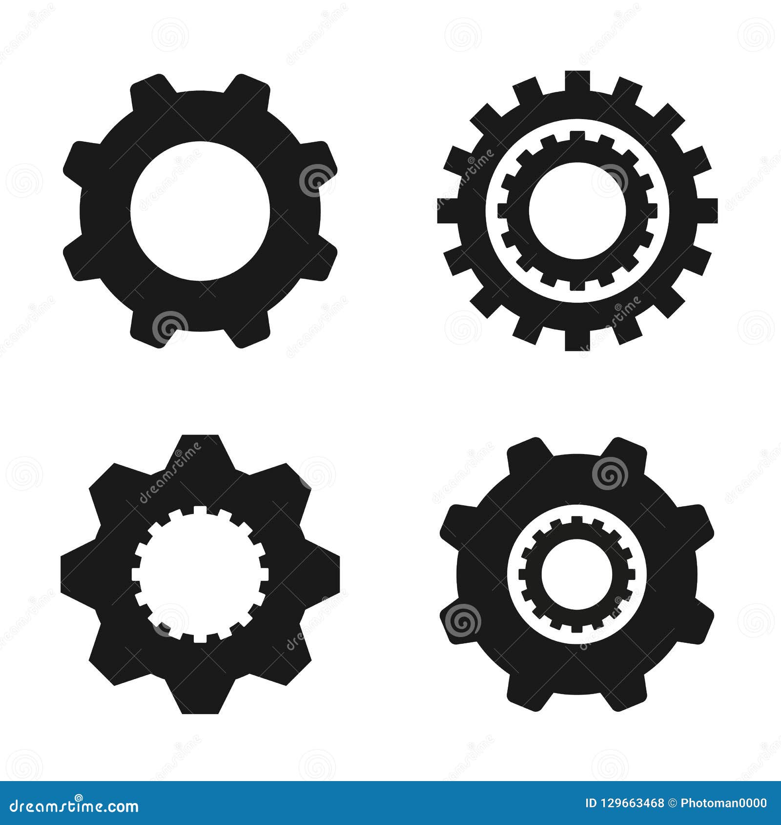 Set of Vector Image Machine Gears and Transmission Stock Vector ...