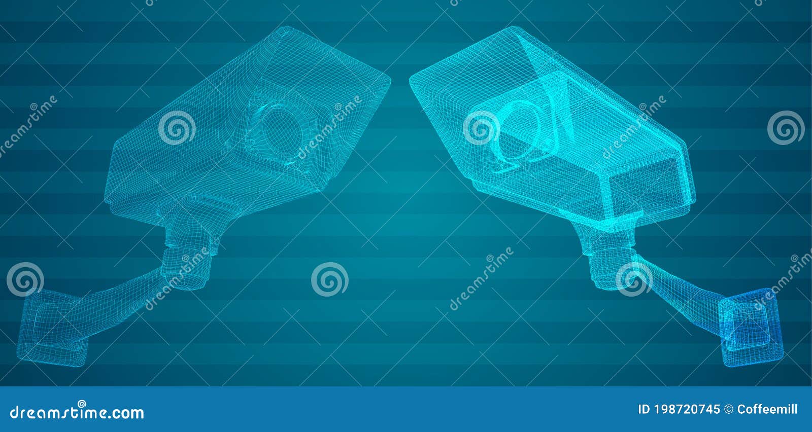 Set of Vector Images. CCTV Camera Stock Vector - Illustration of ...