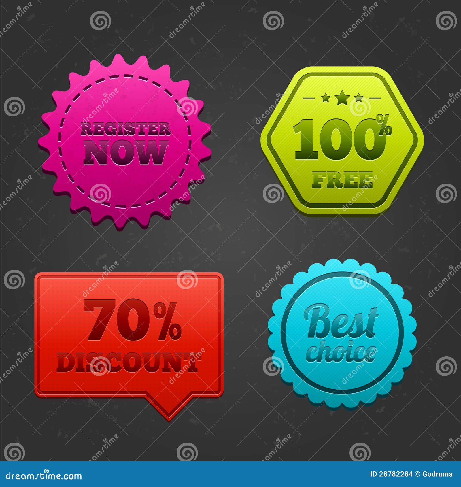 Set of vector labels. stock vector. Illustration of promotion - 28782284