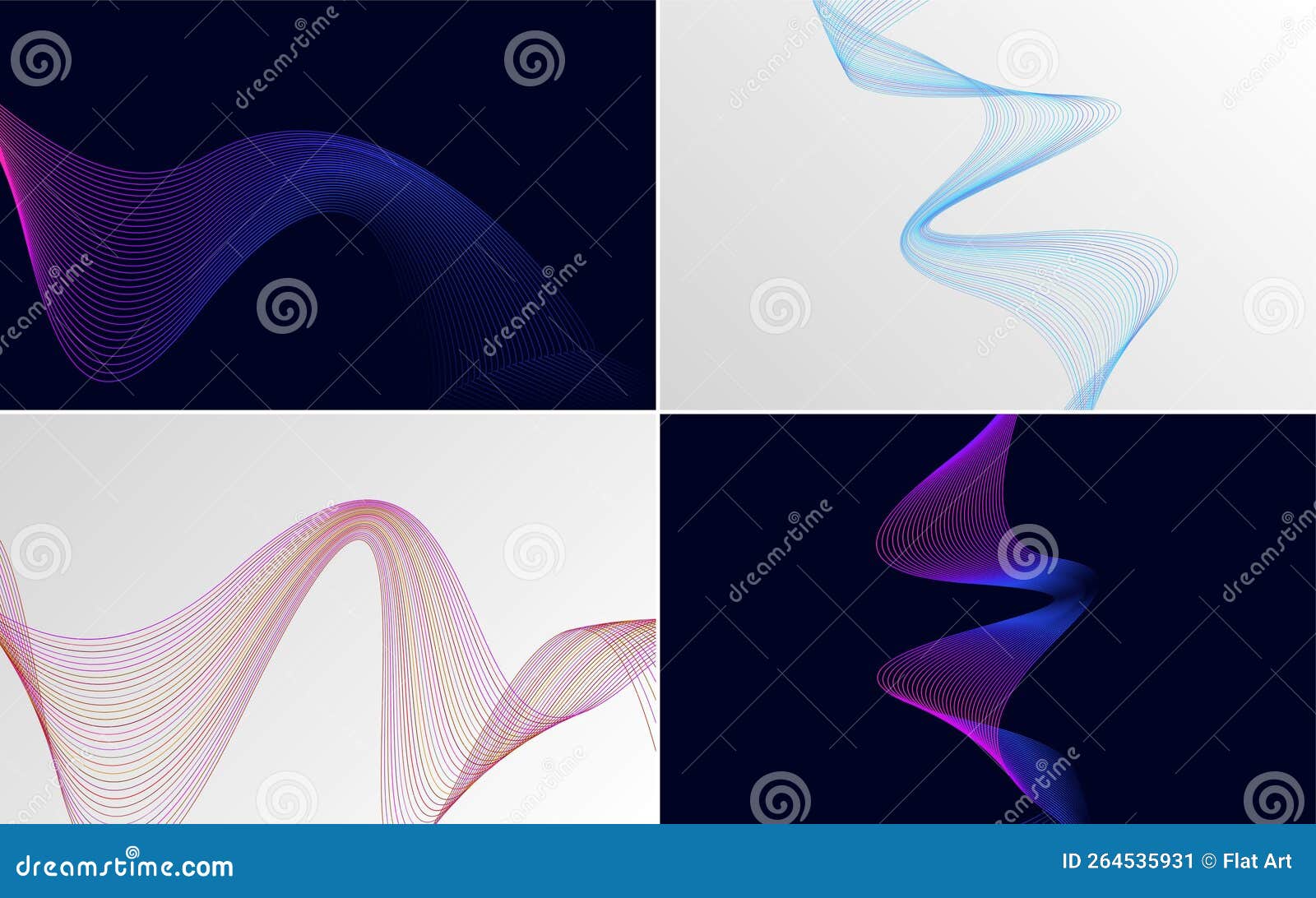 Set of 4 Vector Line Backgrounds To Add a Professional Edge To Your ...