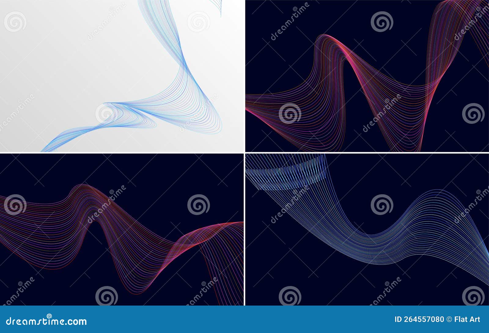Set of 4 Vector Line Backgrounds To Add a Professional Edge To Your ...