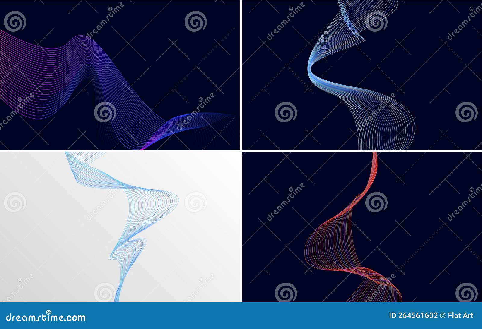 Set of 4 Vector Line Backgrounds To Add a Professional Edge To Your ...