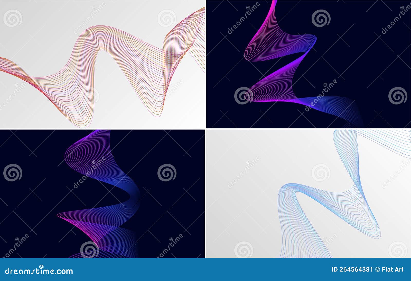 Set of 4 Vector Line Backgrounds To Add a Professional Edge To Your ...