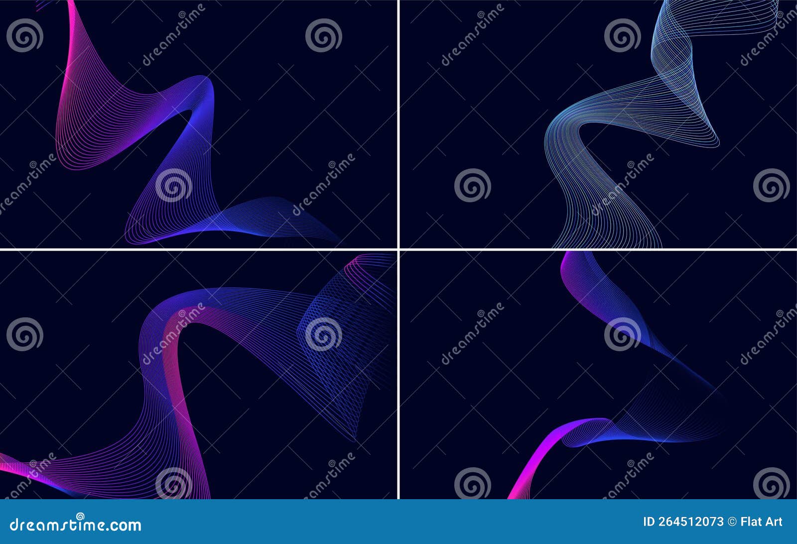 Set of 4 Vector Line Backgrounds To Add Visual Interest To Your Designs ...