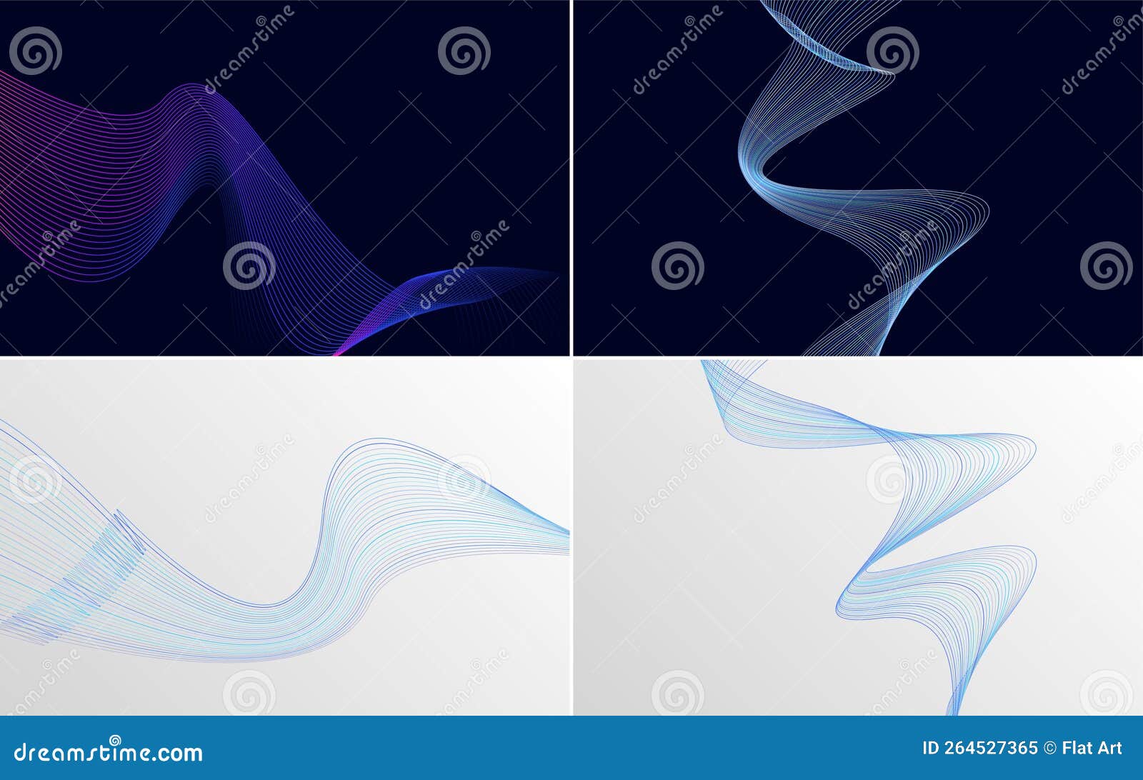 Set of 4 Vector Line Backgrounds To Elevate Your Designs To the Next ...