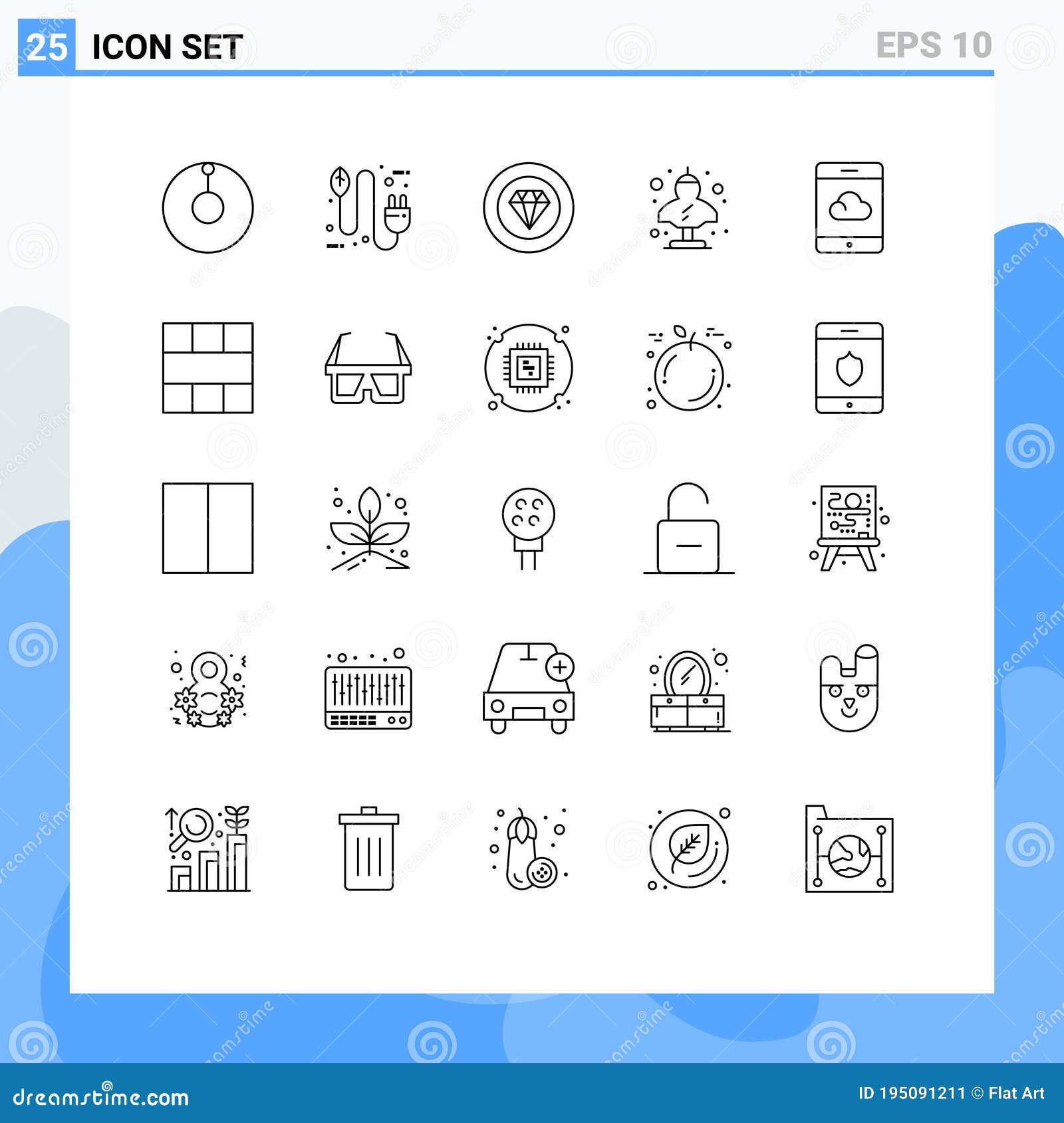 Set of 25 Vector Lines on Grid for Cloud, Greek, Diamond, Classic ...