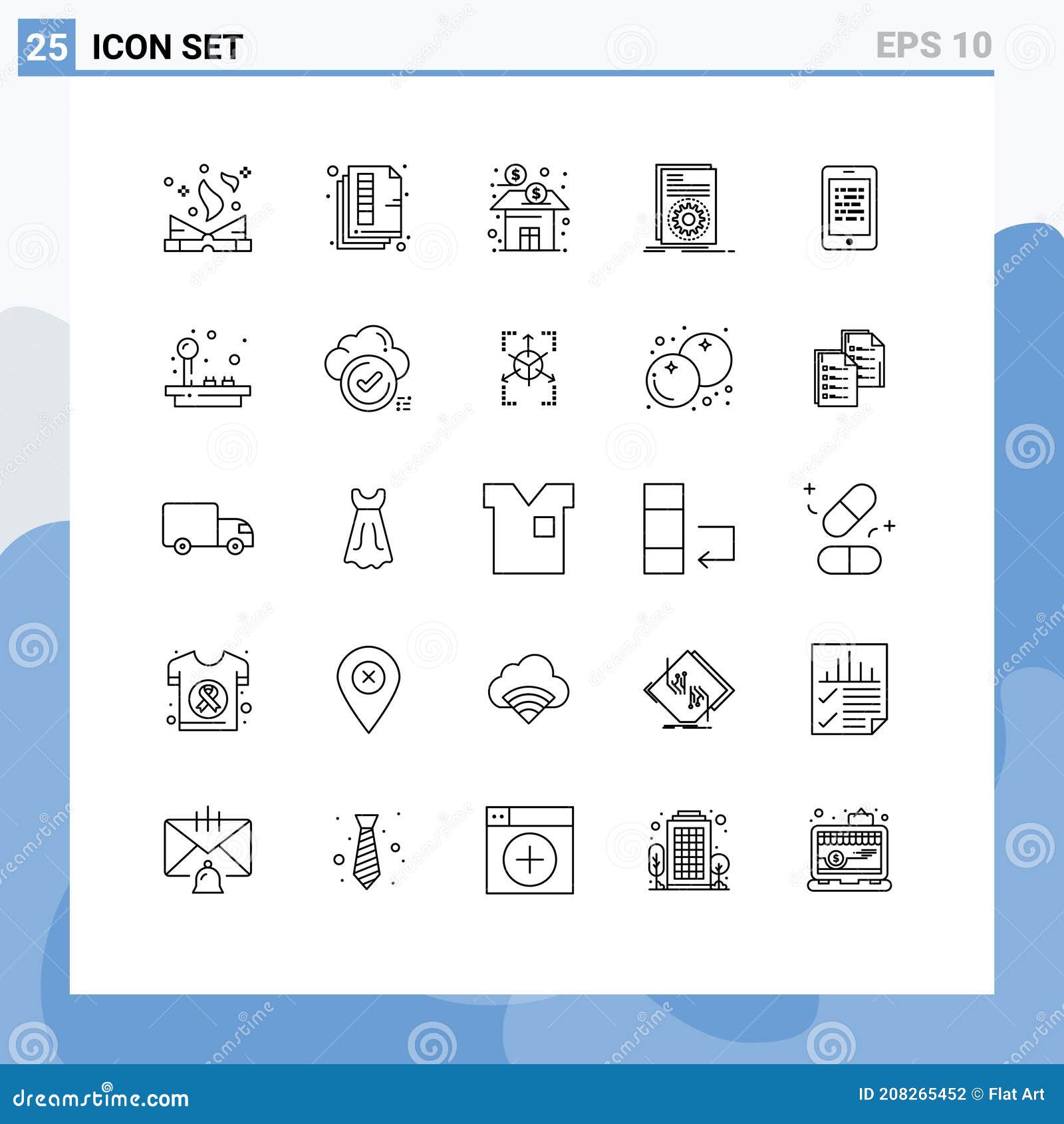 Set Of 25 Vector Lines On Grid For Running Executable Color Code Fund Stock Vector