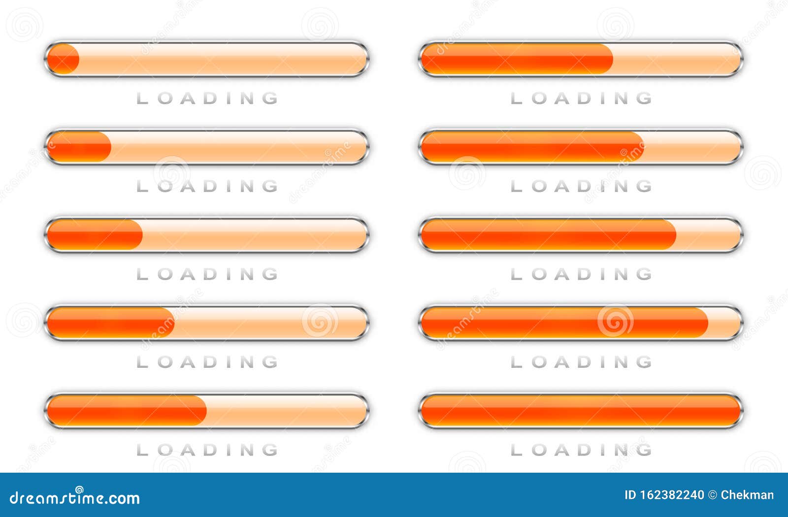 Set of Vector Loading Icons Stock Illustration - Illustration of ...