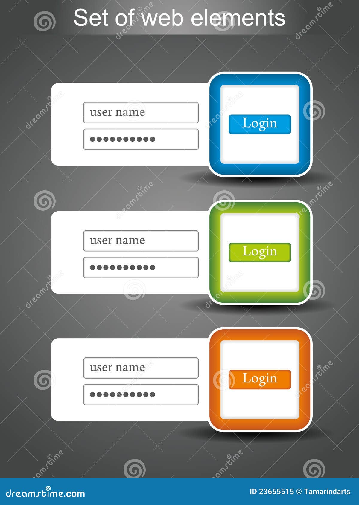Set of vector login icons stock vector. Illustration of navigation ...