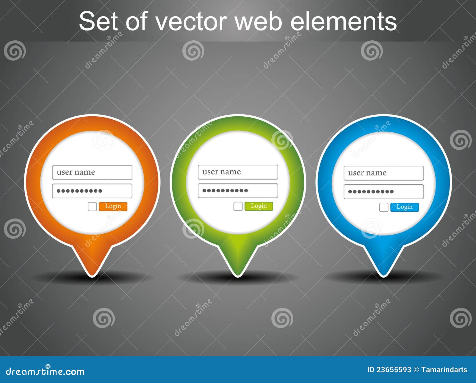 Set of vector login icons stock vector. Illustration of banking - 23655593