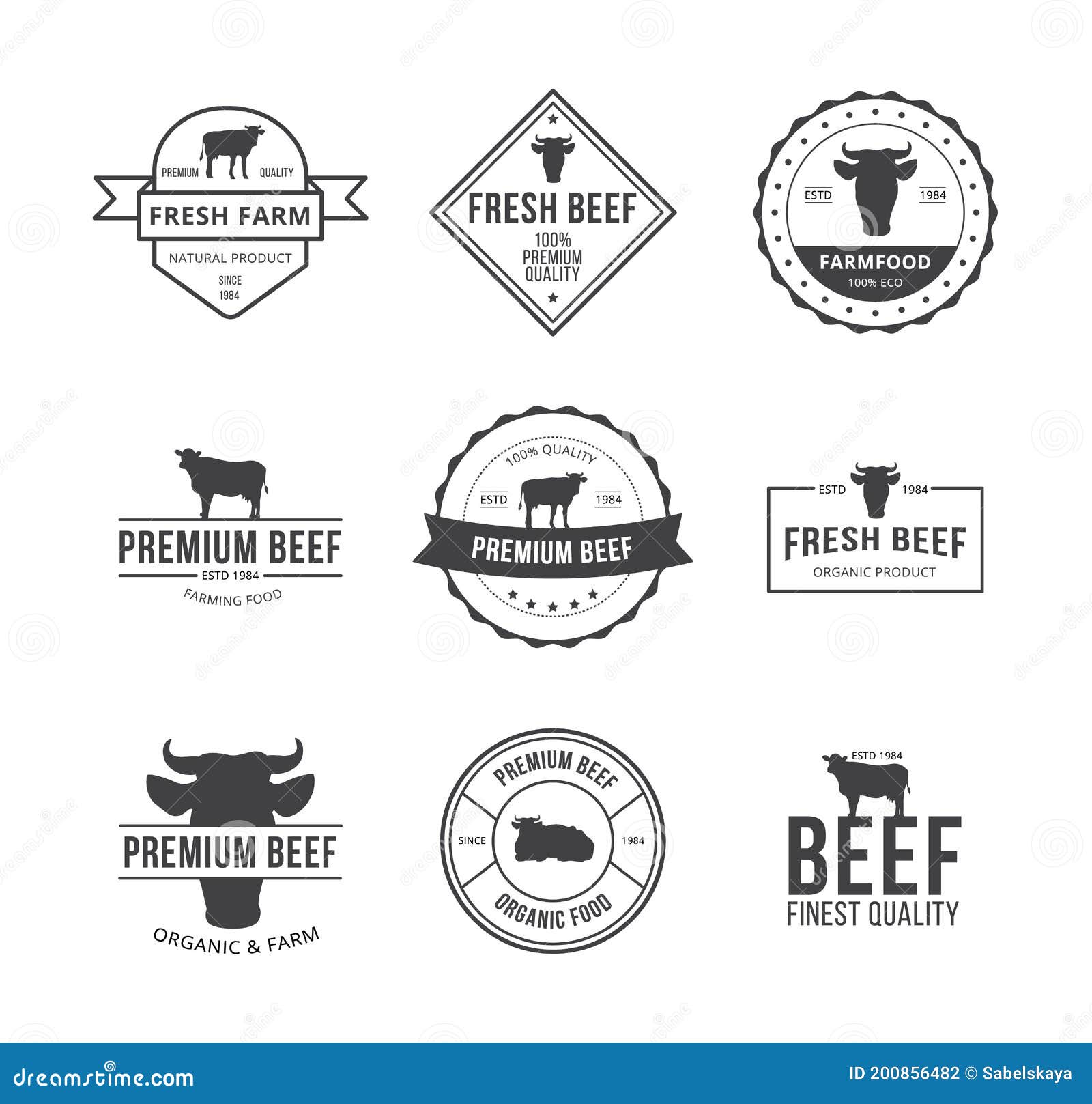 Set of Vector Logo, Badges, Labels, Design Elements for Premium Fresh ...