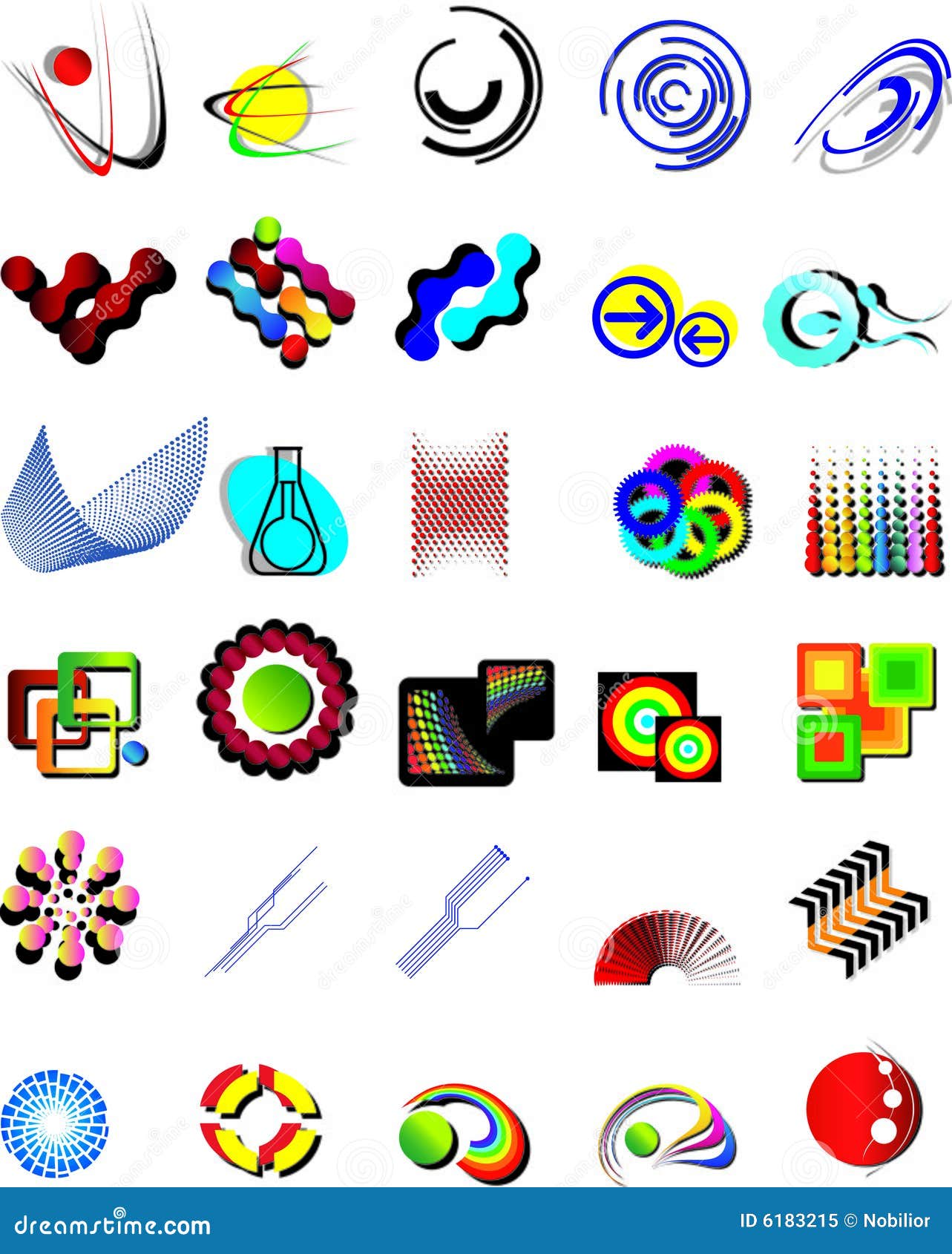 Set vector logo elements stock vector. Illustration of globe - 6183215