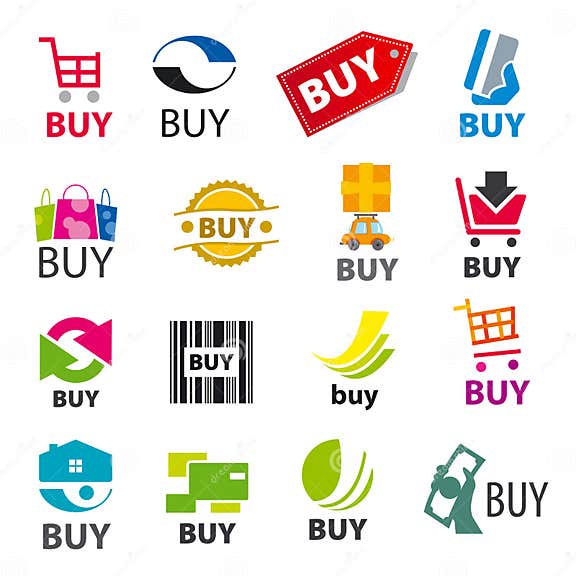 Set of vector logos buy stock vector. Illustration of icons - 51137823