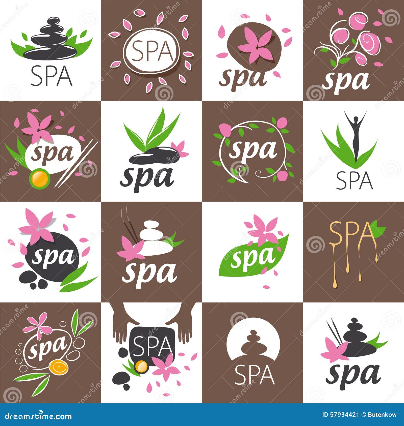 Set of Vector Logos for Spa Salon Stock Vector - Illustration of ... Set of Vector Logos for Spa Salon Stock Vector - Illustration of ...