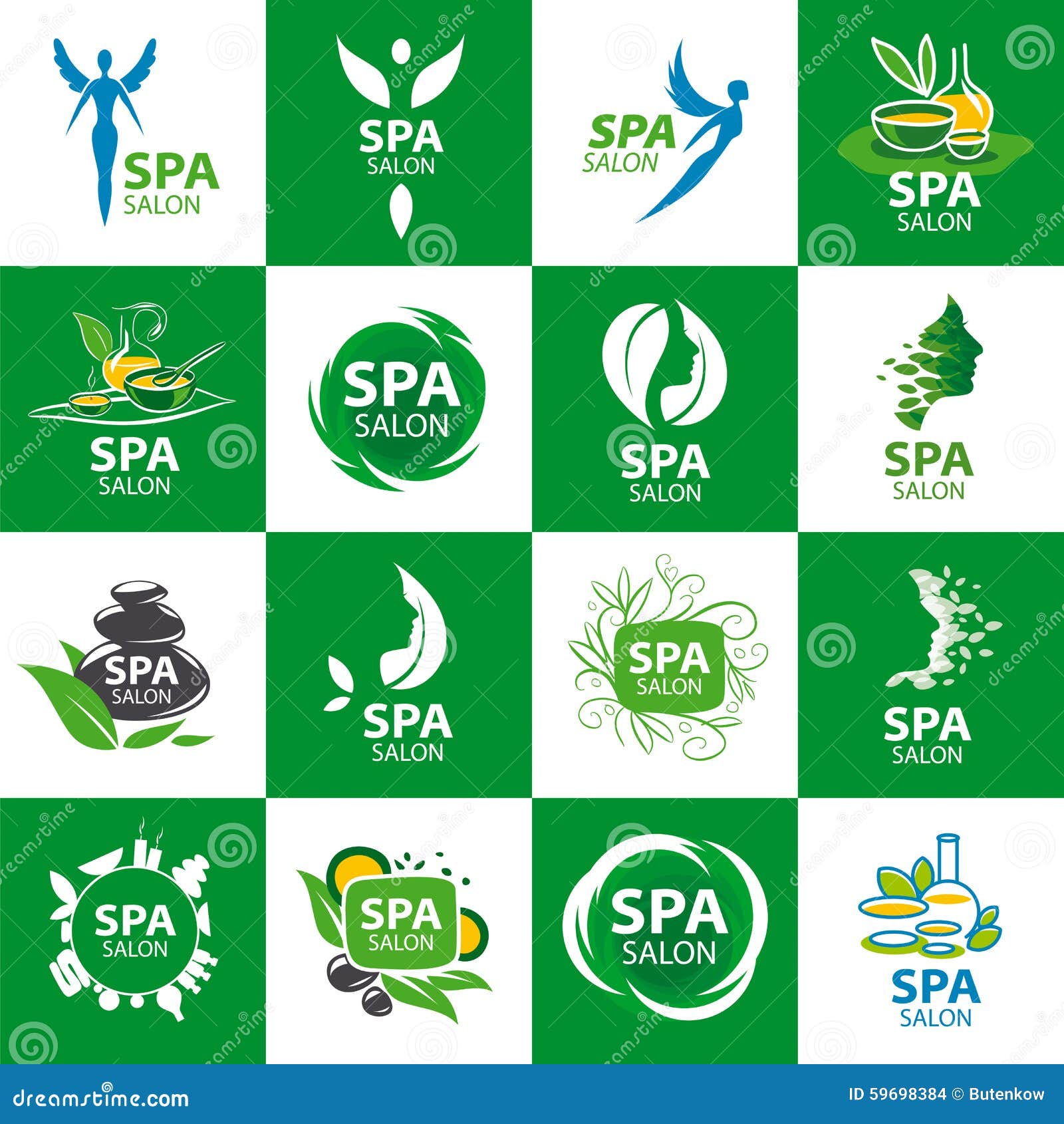 Set of Vector Logos for Spa Salon Stock Vector - Illustration of ...