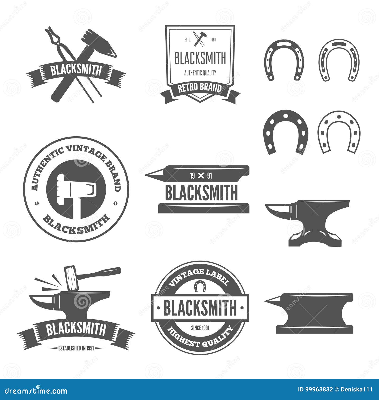 Set of Vector Logotypes Elements, Labels, Badges and Silhouettes for ...