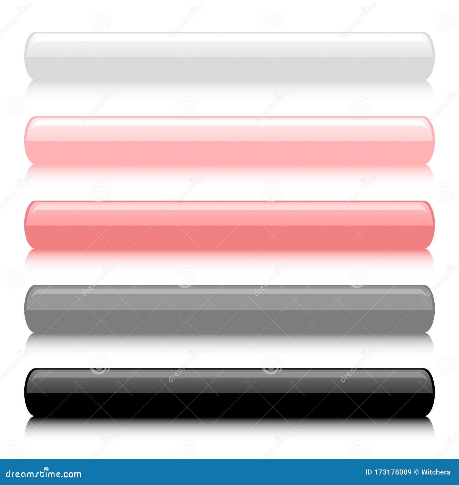 Set of Vector Long Buttons Illustration Stock Vector - Illustration of ...