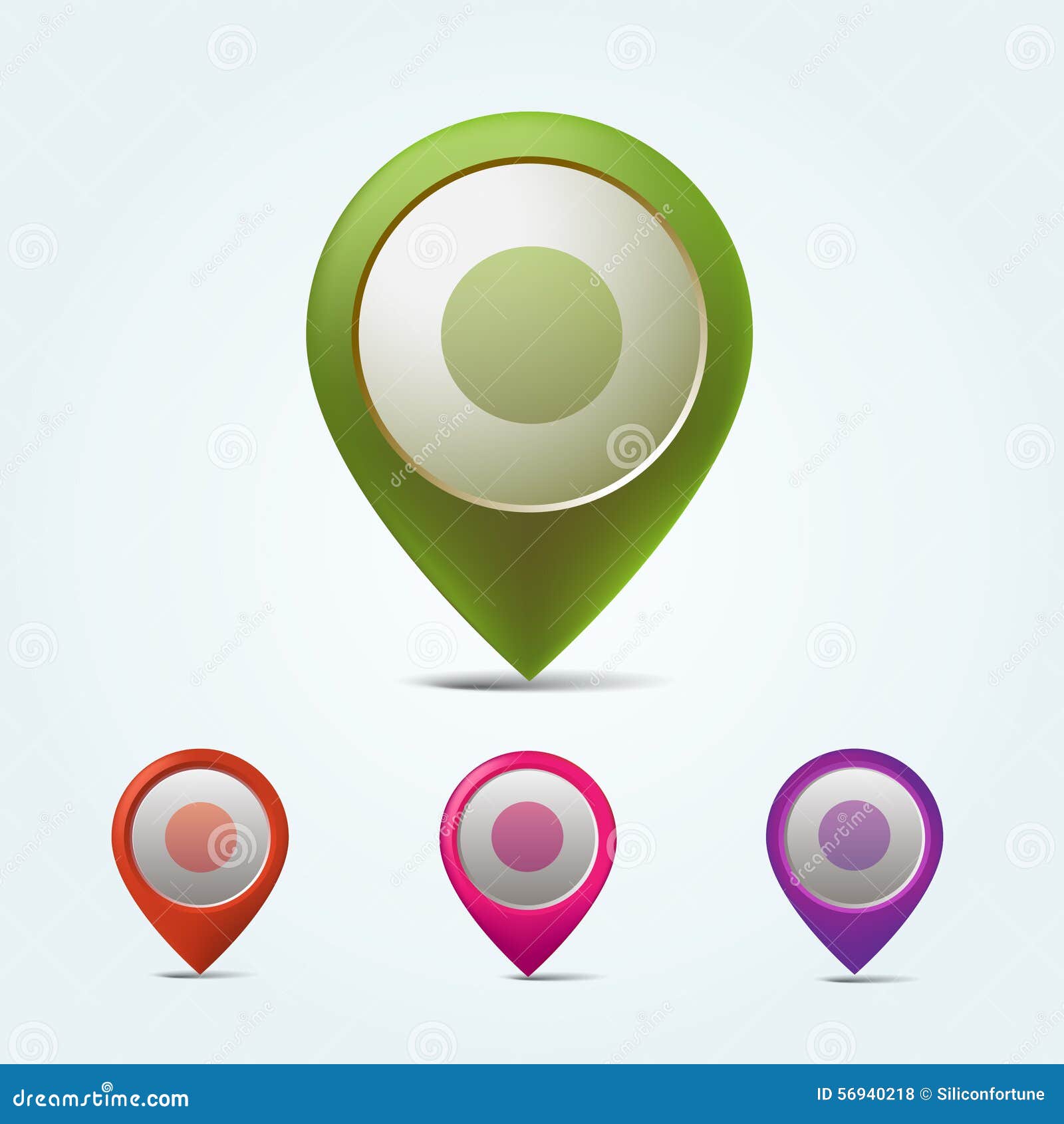 Set of vector map markers. stock illustration. Illustration of ...