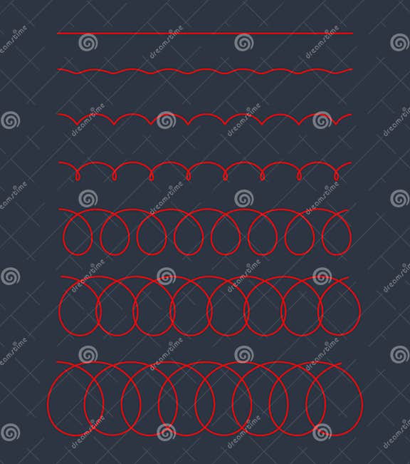 Set of Vector Mathematical Cycloid Curve Structure Set - Abstract ...