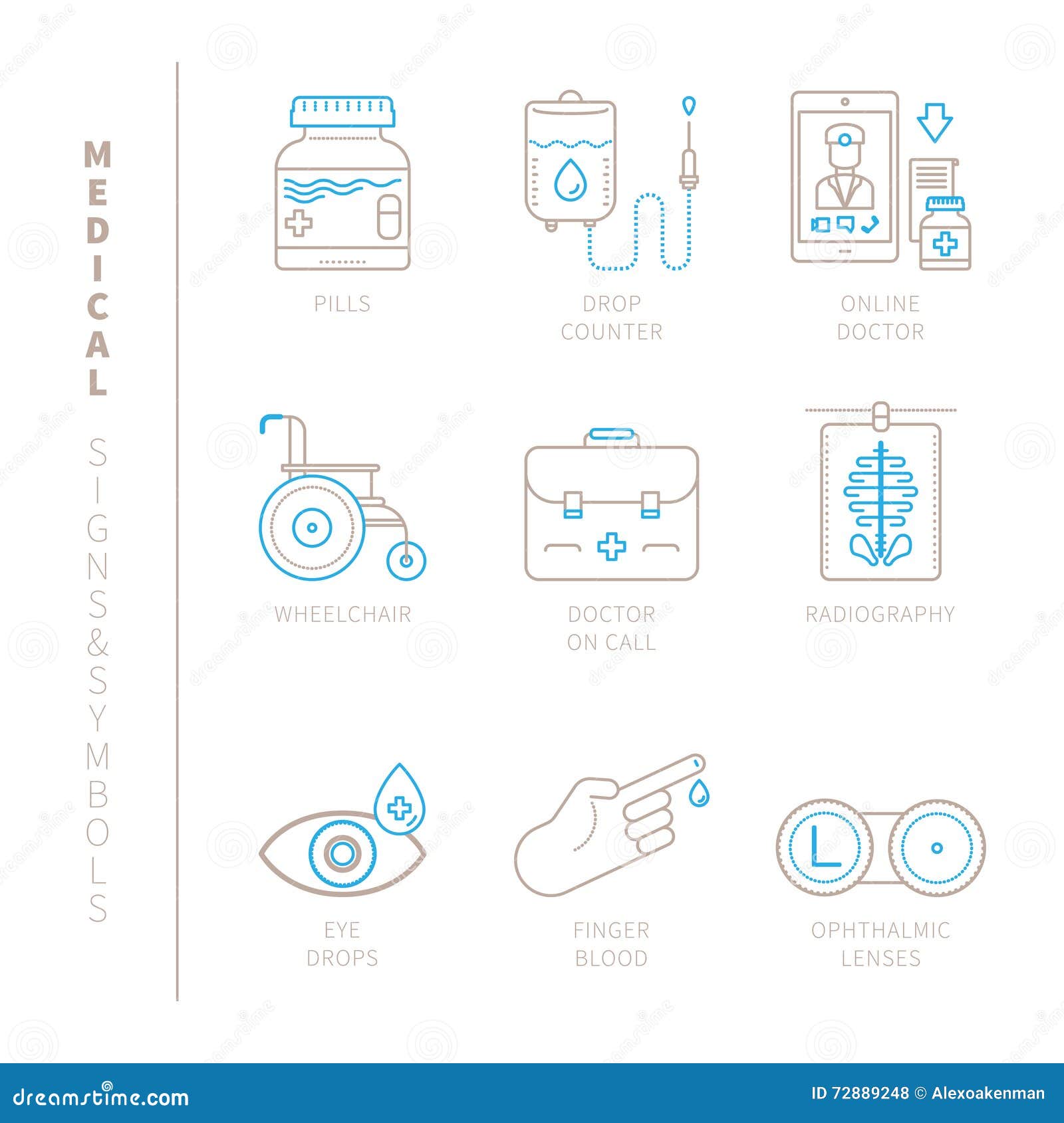 Ophthalmic Icons Vector Illustration | CartoonDealer.com #48751000