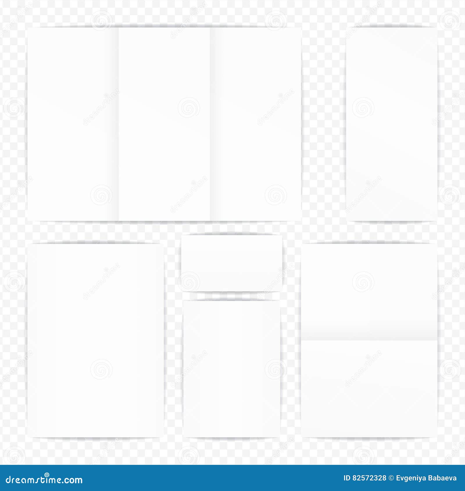 Set Of Vector Mock Up Paper Set. Realistic Style Branding Sample ...