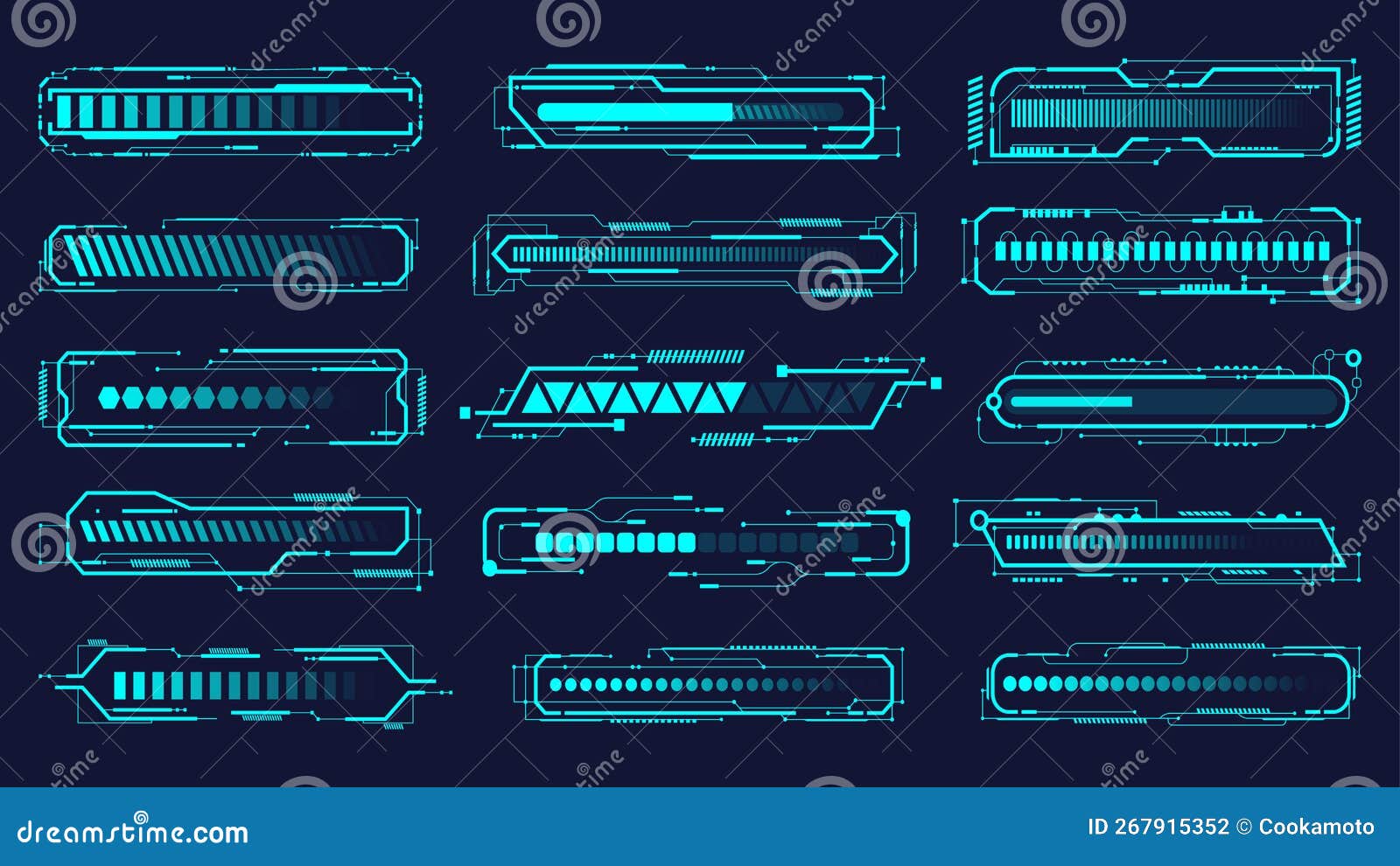 Set of Vector Modern Loading Bar. Progressbar Stock Vector ...