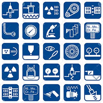 Set of Vector Flat Design Icons of Ndt Methods Stock Vector ...