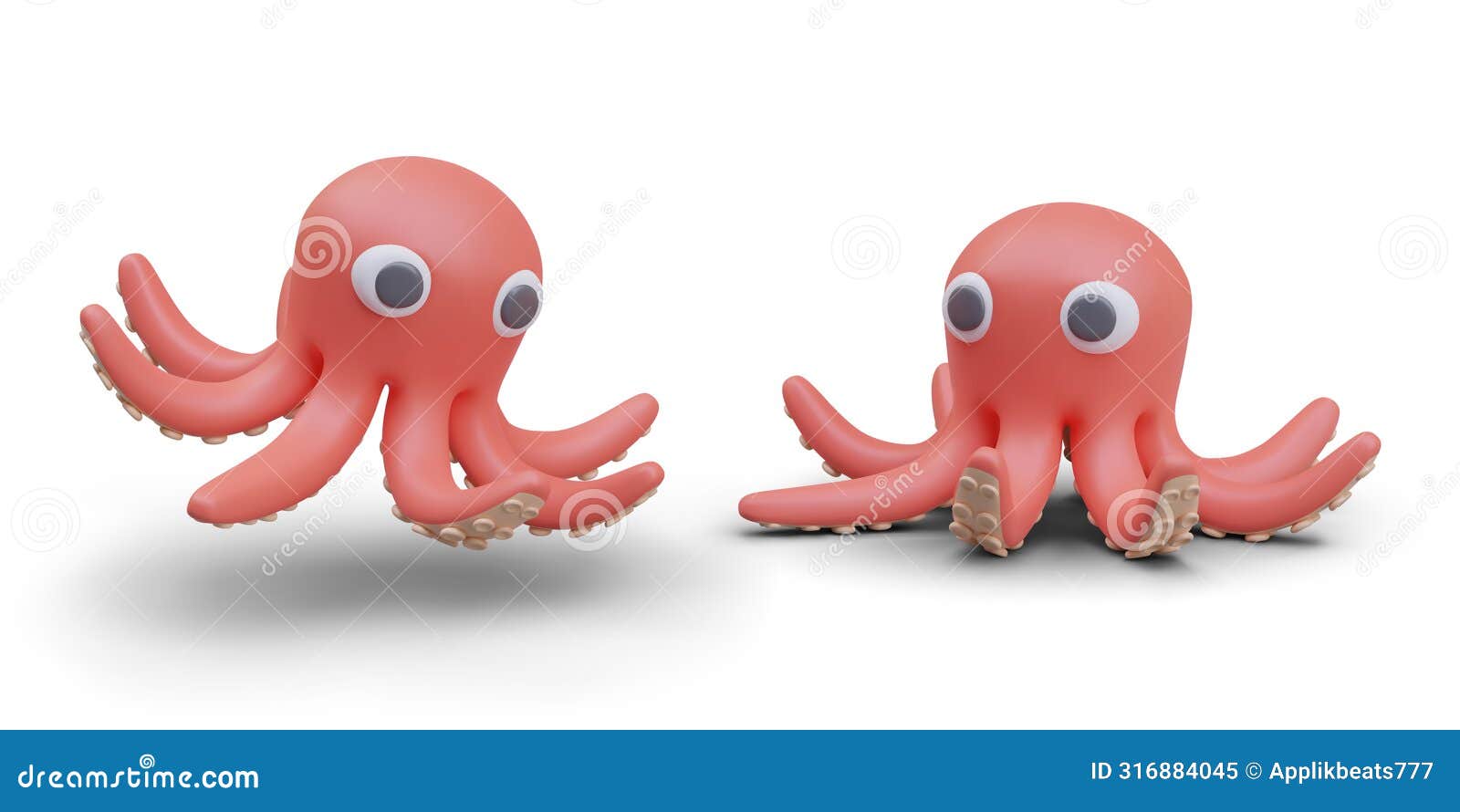 Octopuses Characters Vector Cartoon Illustration | CartoonDealer.com ...