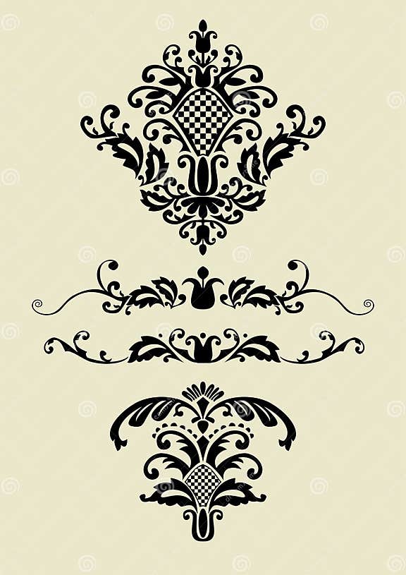 Set of Vector Ornaments for Design Stock Vector - Illustration of ...