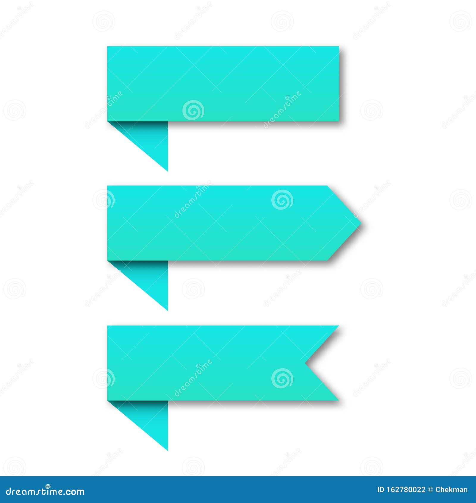Set of Vector Paper Banners Isolated Stock Illustration - Illustration ...