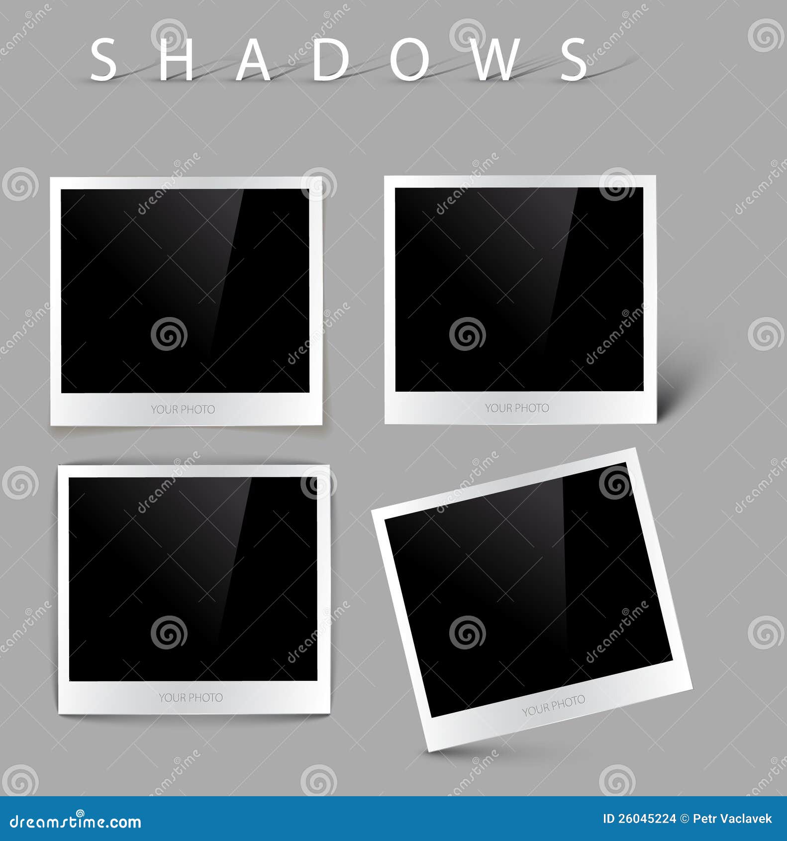Set of Vector Photos with Shadow Effects Stock Vector - Illustration of ...