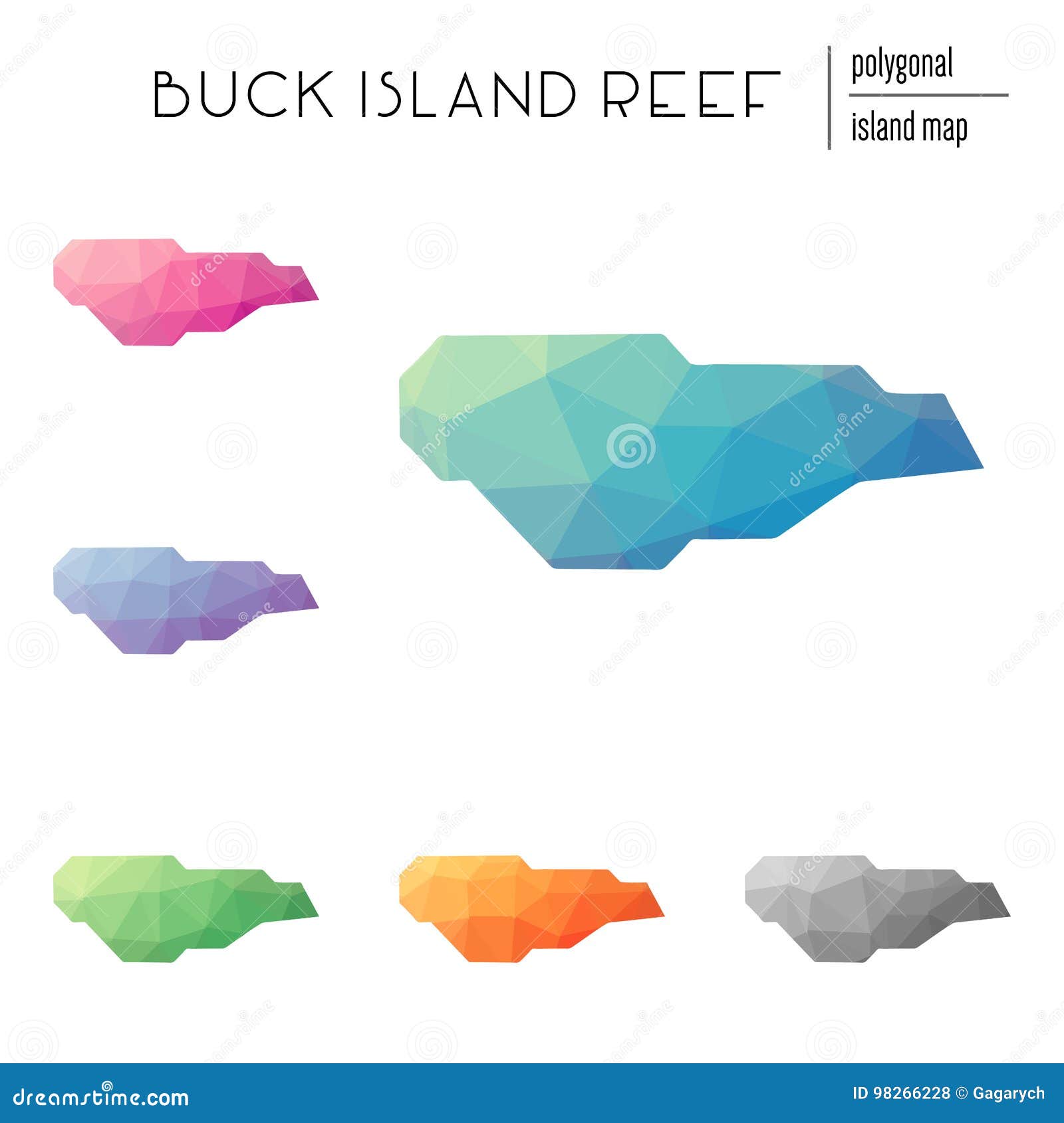 Buck Island Reef Vector Map. | CartoonDealer.com #101204818
