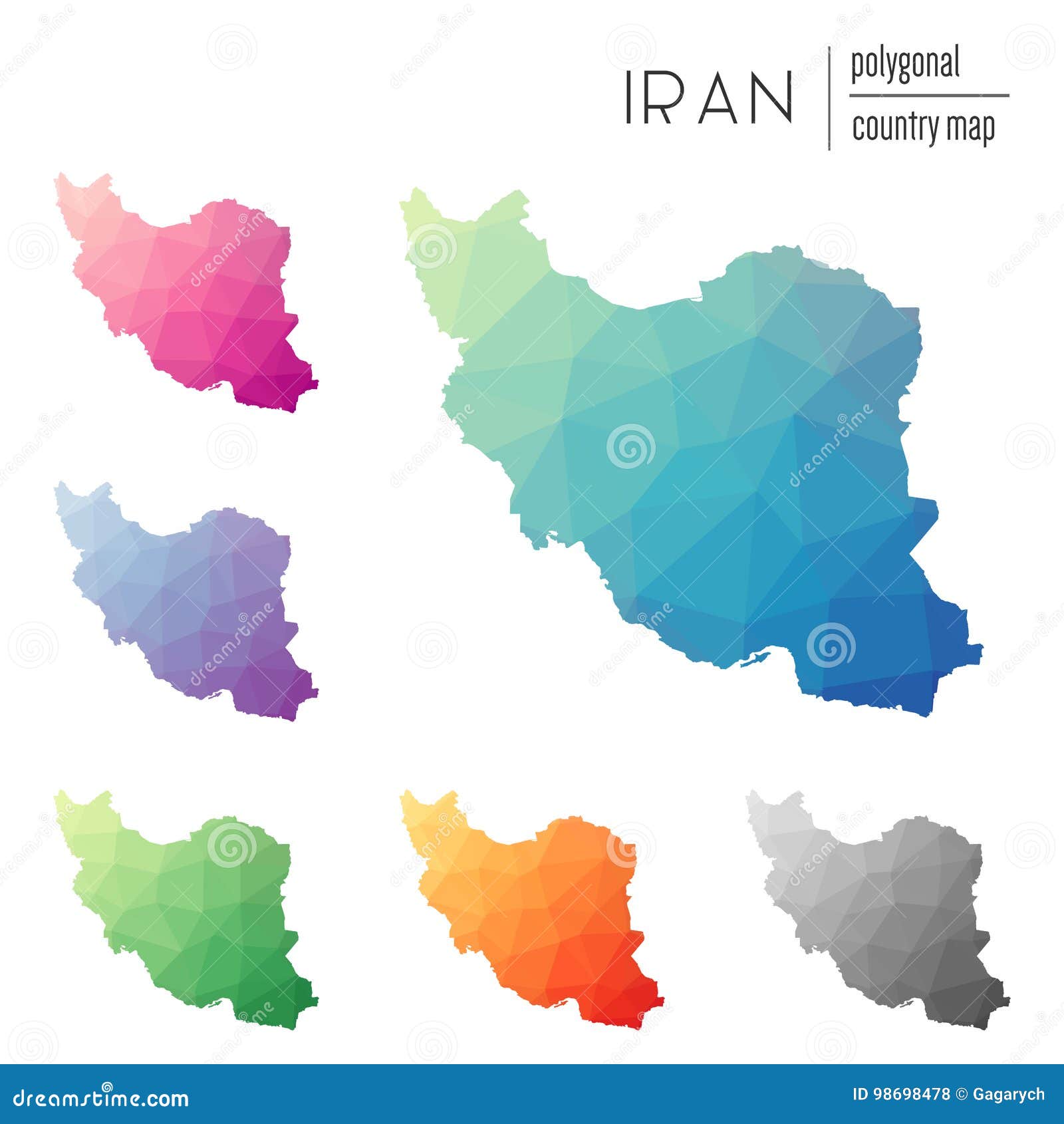 Iran, Islamic Republic Of Label Flat Sticker. Vector Illustration ...