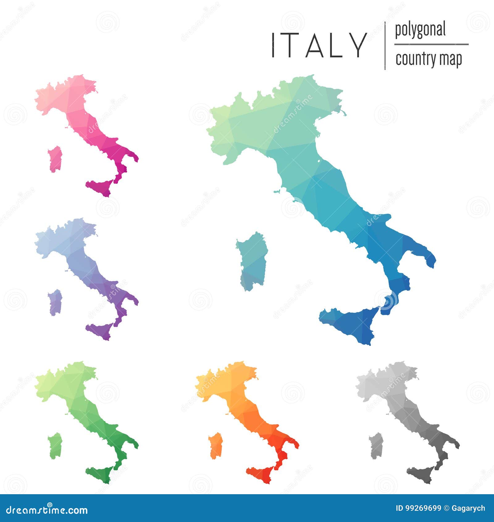 Set of Vector Polygonal Italy Maps. Stock Vector - Illustration of ... Set of Vector Polygonal Italy Maps. Stock Vector - Illustration of ...
