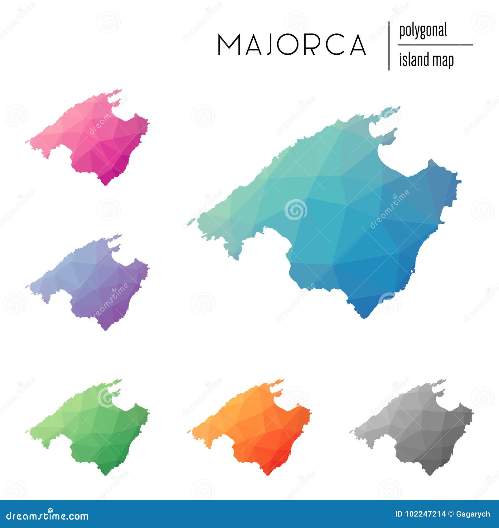 Majorca Map Outline. Vintage Discover The World. Vector Illustration ...