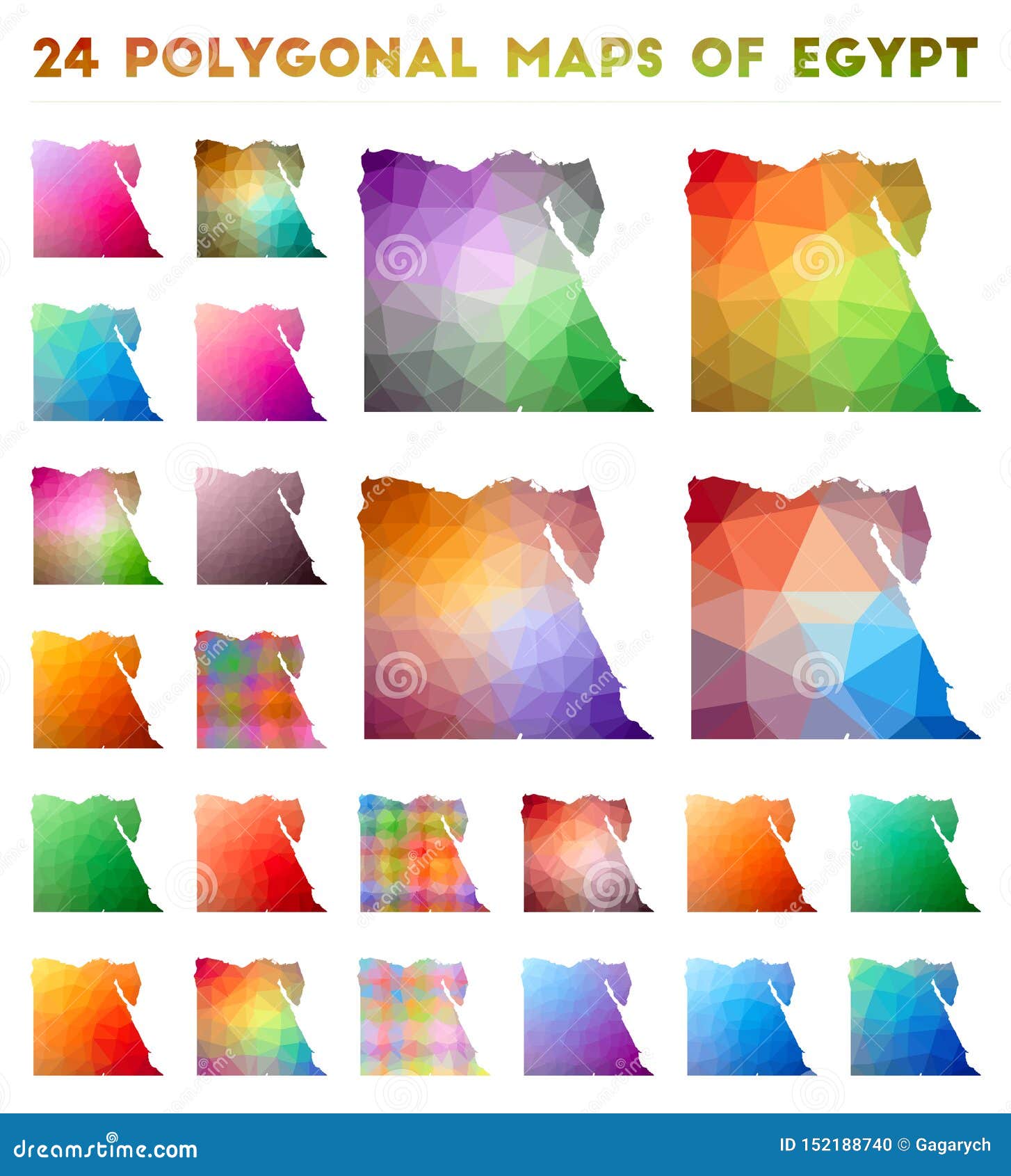 Set Of 3 Maps Of Egypt - Vector Illustrations | CartoonDealer.com ...