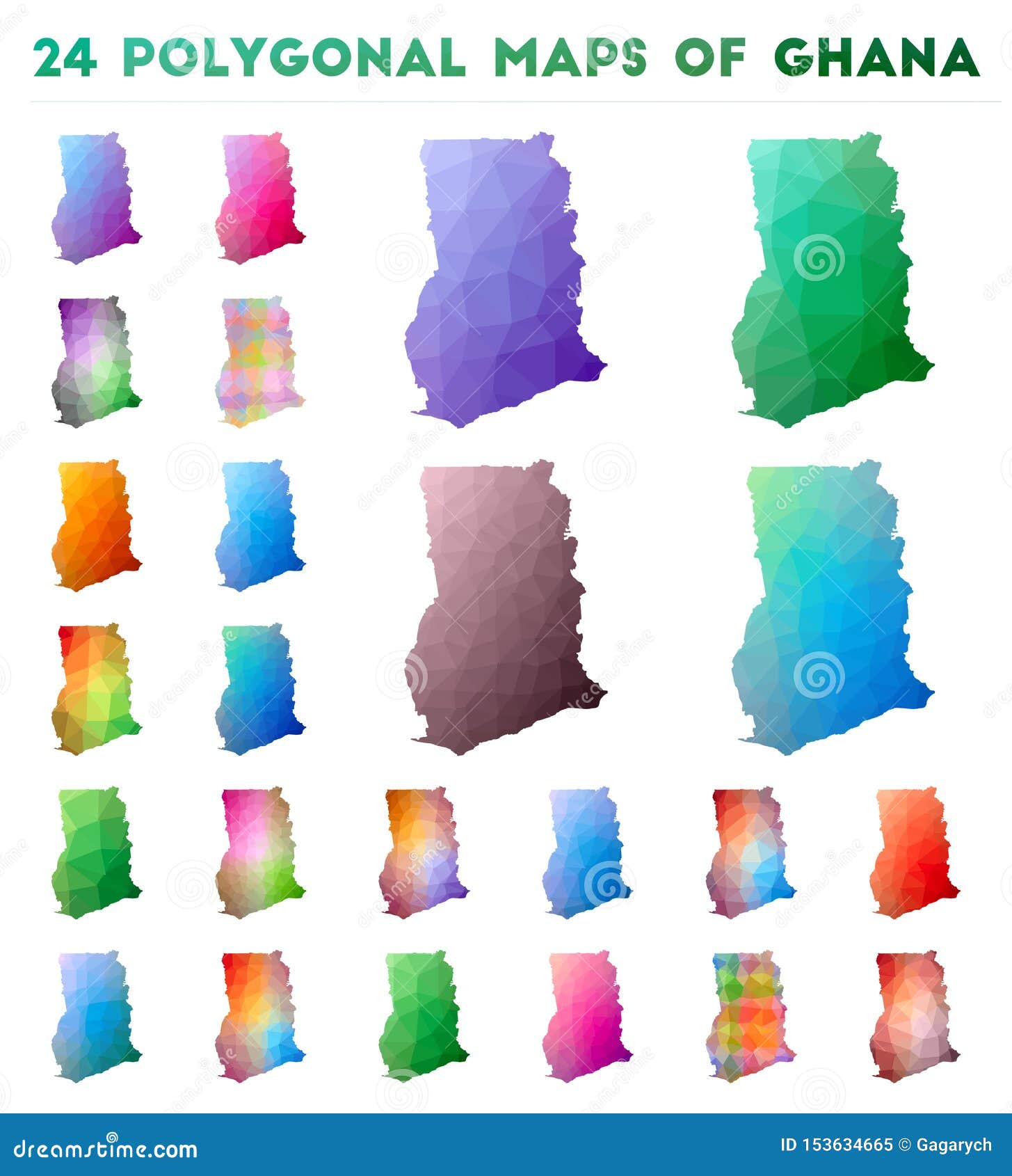 Set Of 3 Maps Of Ghana - Vector Illustrations | CartoonDealer.com ...