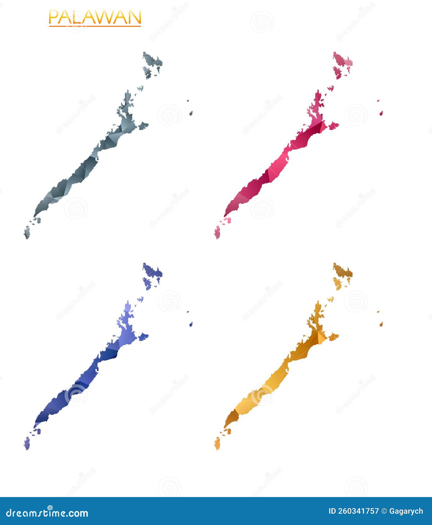 Palawan Map. Cartoon Vector | CartoonDealer.com #192952975