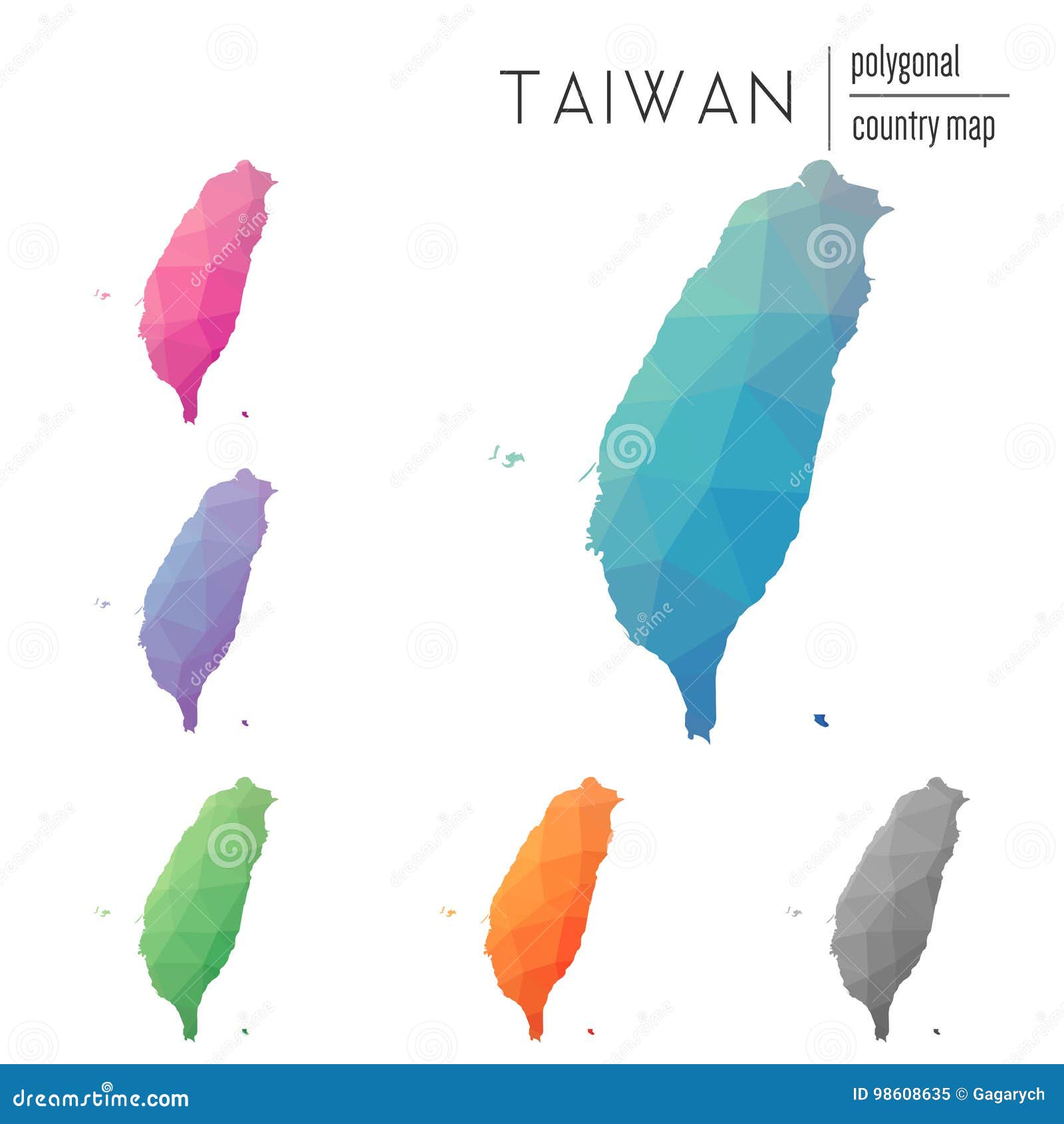 Taiwan Map - Republic Of China ROC, Is A State In East Asia Vector ...