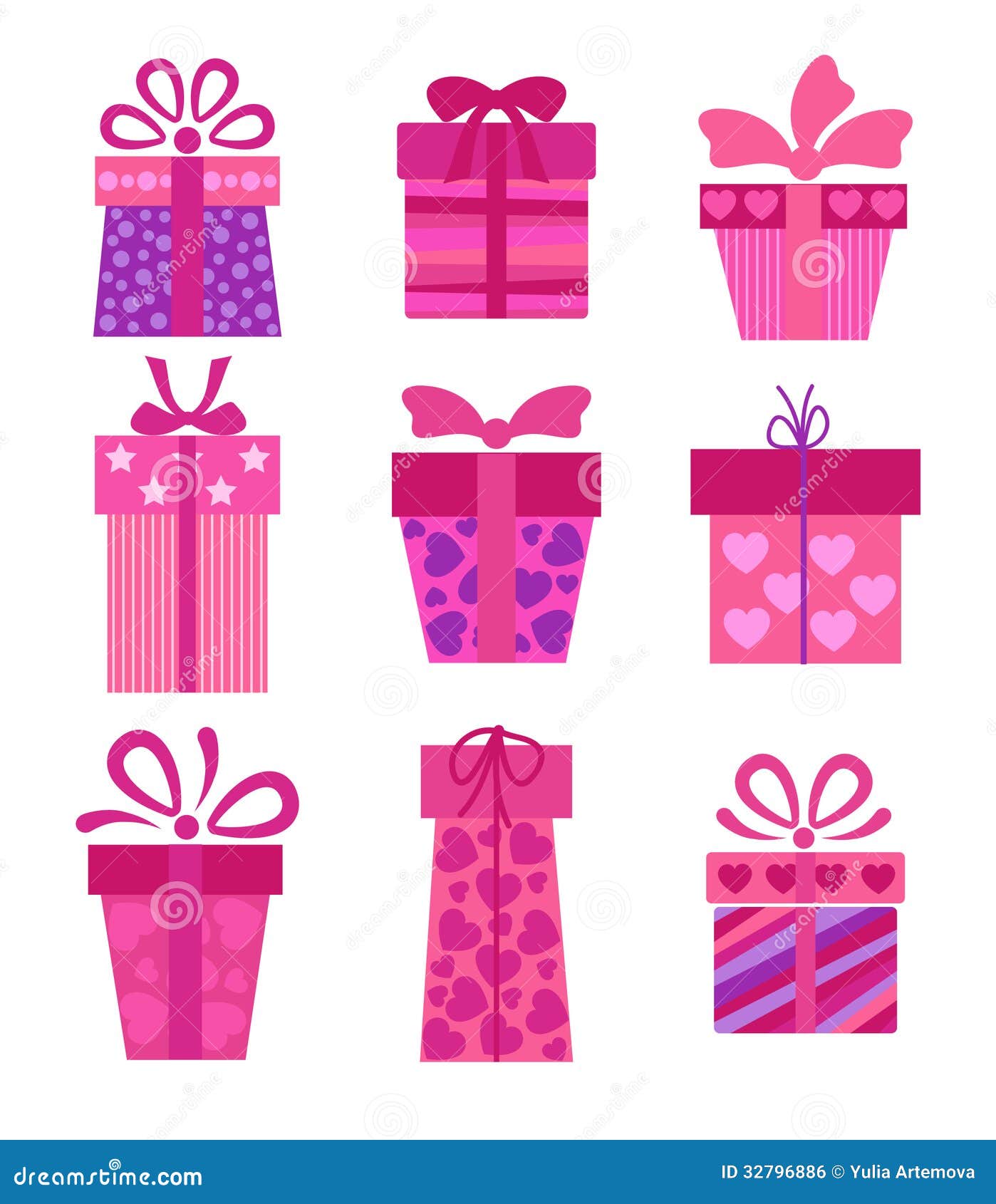 Set of Vector Present Boxes Stock Vector - Illustration of vector ...