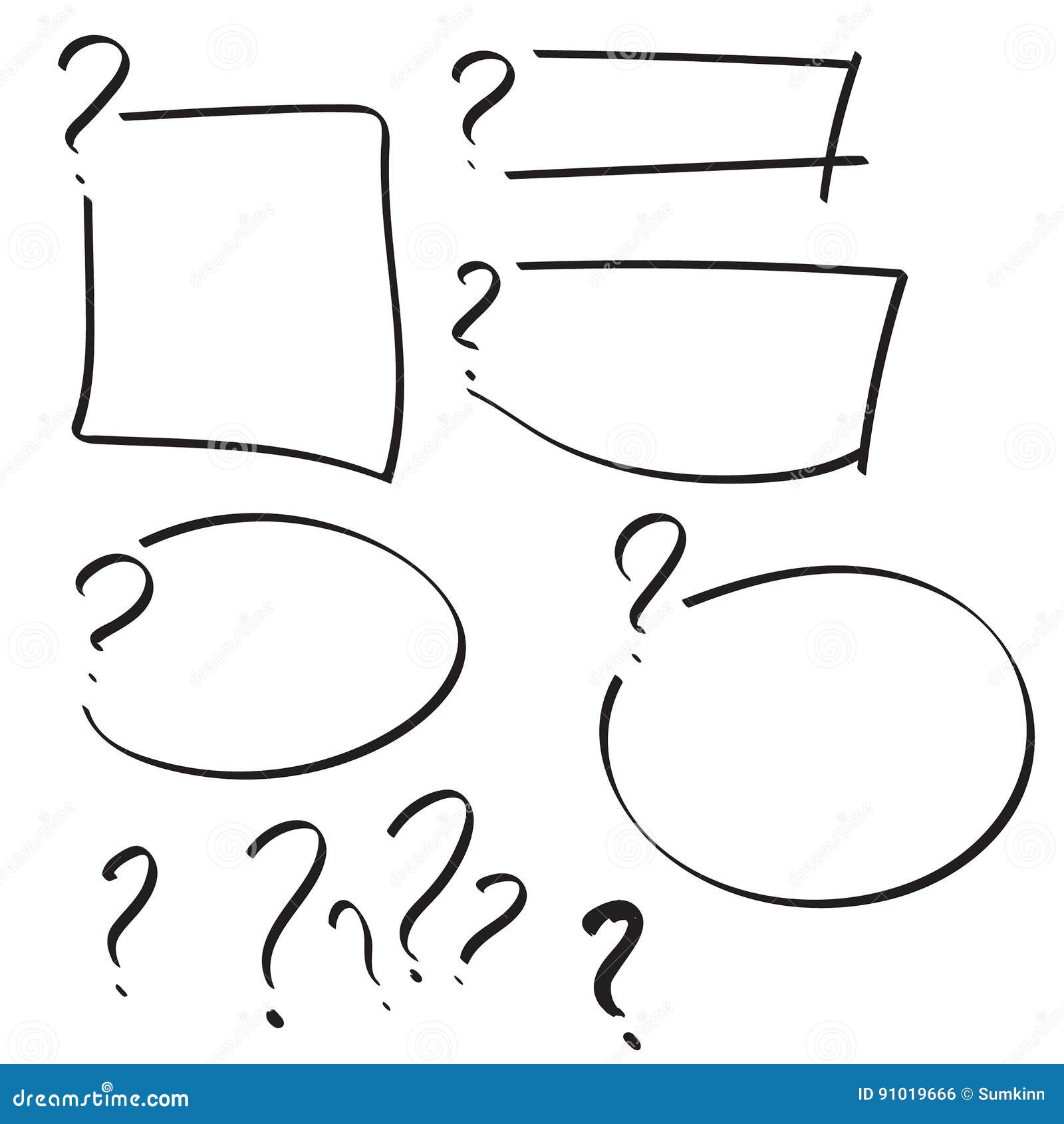 Set of Vector Question Mark Stock Vector - Illustration of mark ...