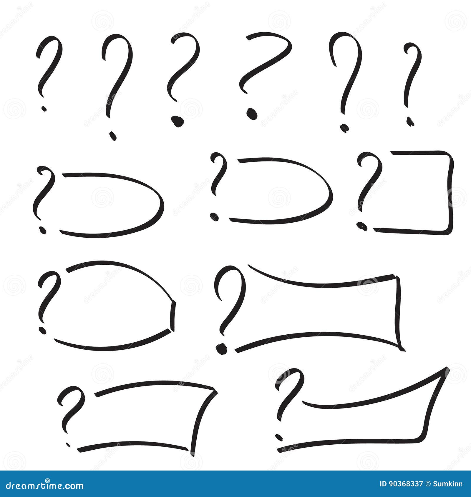 Set of Vector Question Mark Stock Vector - Illustration of ...