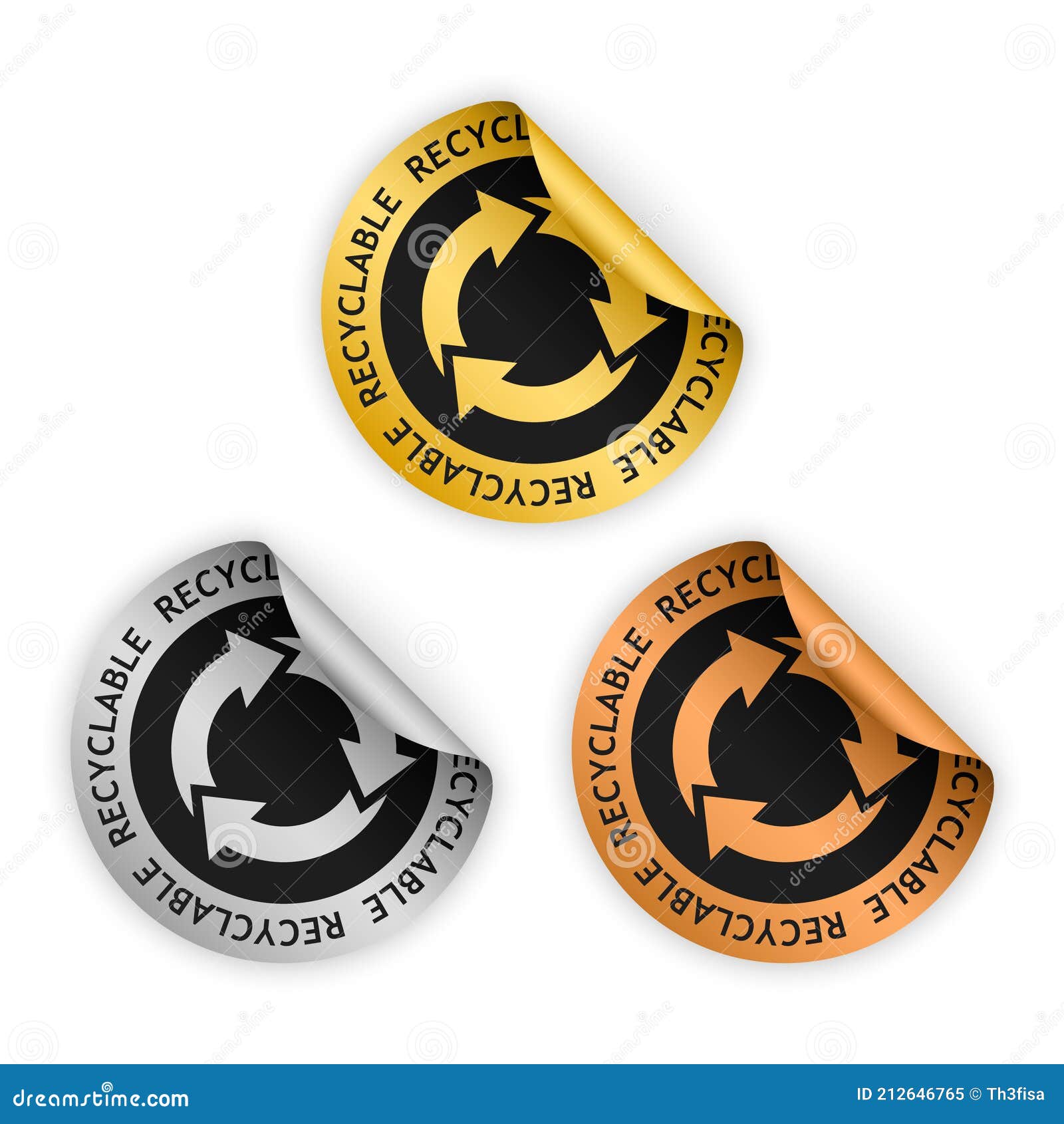 Vector Set Of Recyclable Items. Black And White Collection Of Objects ...