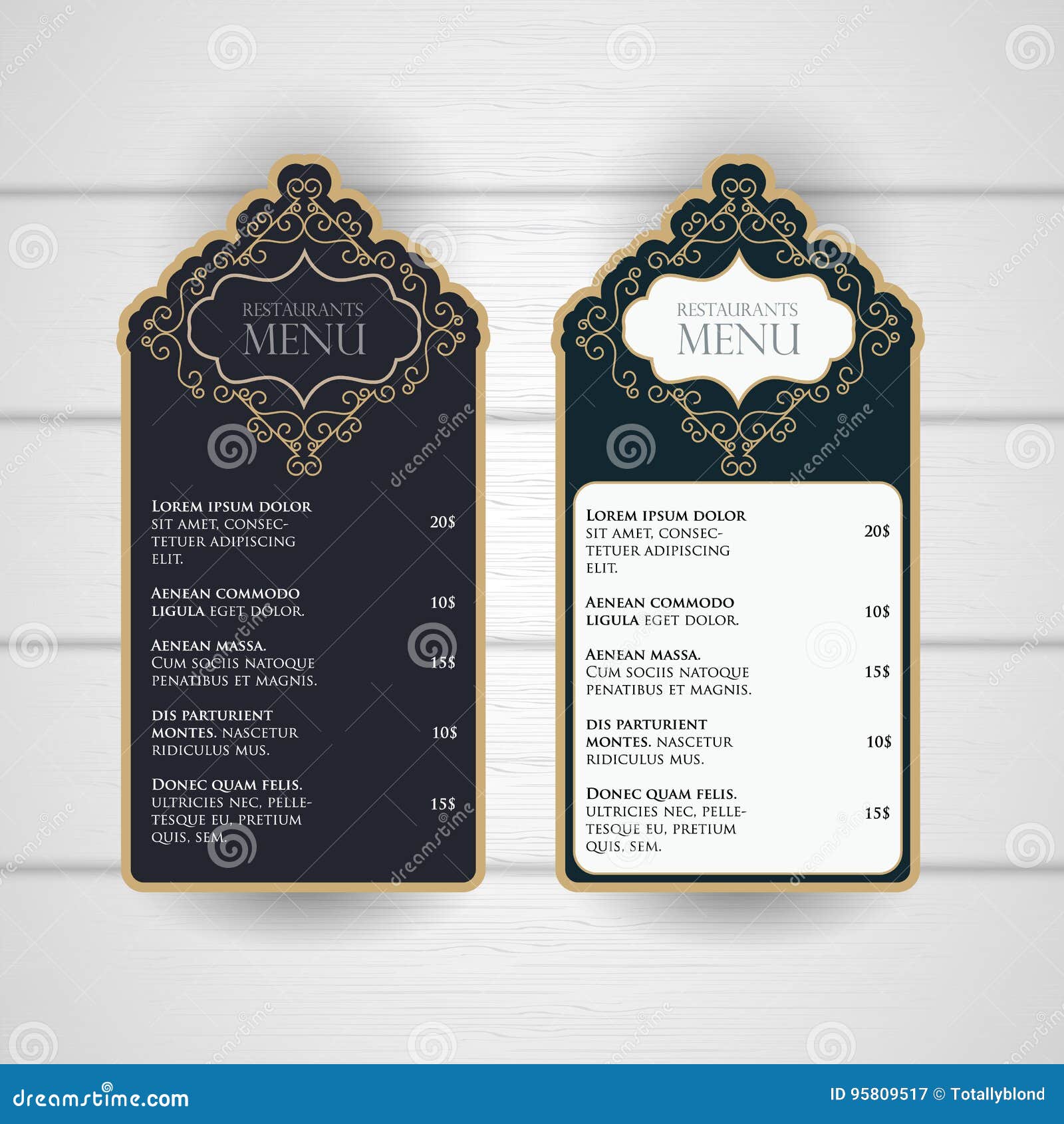 Set of Vector Restaurant Menu Western Vintage Style Stock Vector ...